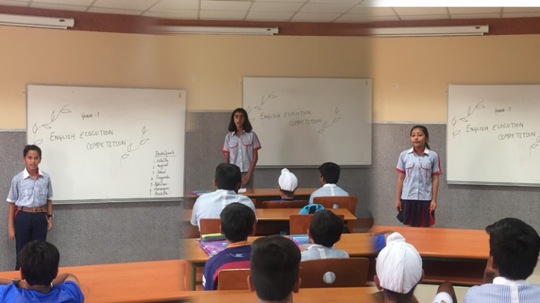 Inter Class English Elocution Competition - GD Goenka World School